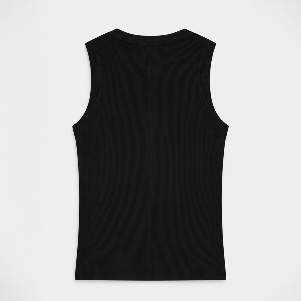 Black Ribbed Tank Top – Velvora Store